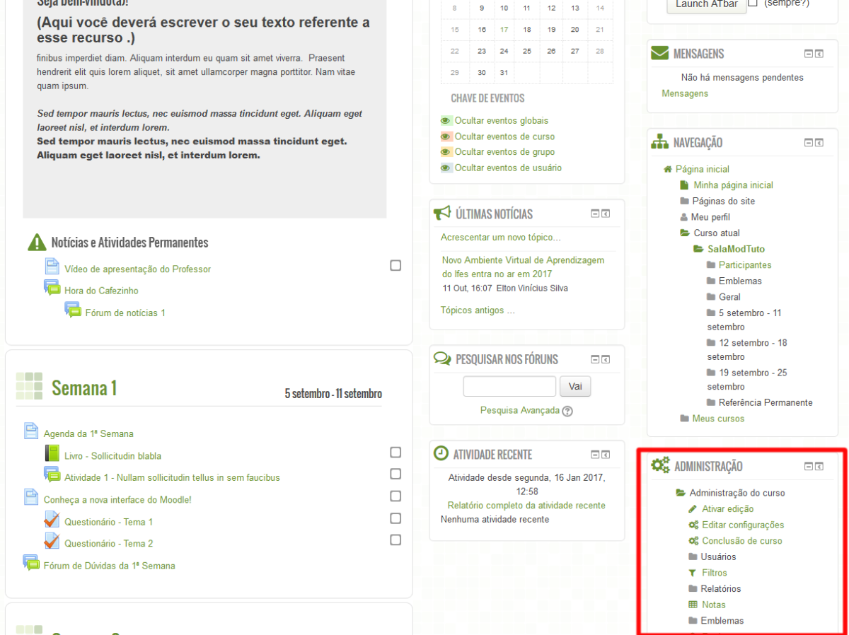 Como Definir ou Alterar a data de início da sala Virtual no Moodle ...