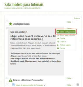 Como editar um recurso ou atividade no Moodle? – Base de conhecimento